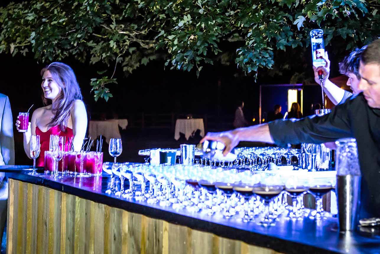 Rent a Rustic Wooden Slatted Bar